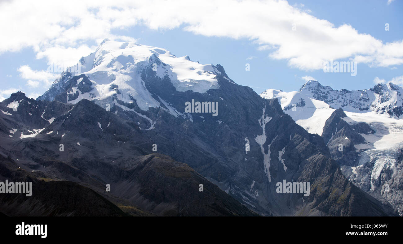 View on the Ortler mountain. It is the highest mountain in the Eastern ...