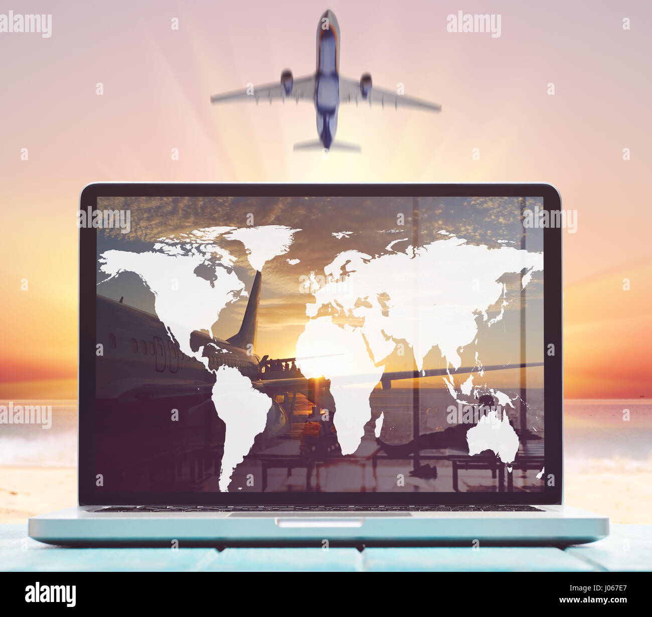 working by the seaside Stock Photo - Alamy