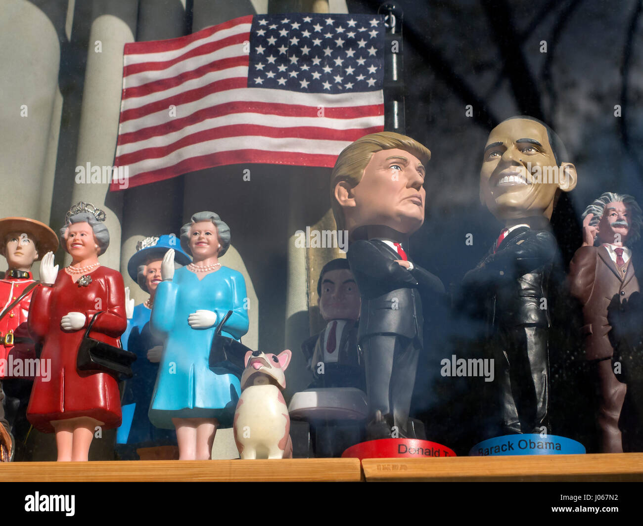 Celebrity models on display in a house window in Amsterdam Netherlands ...