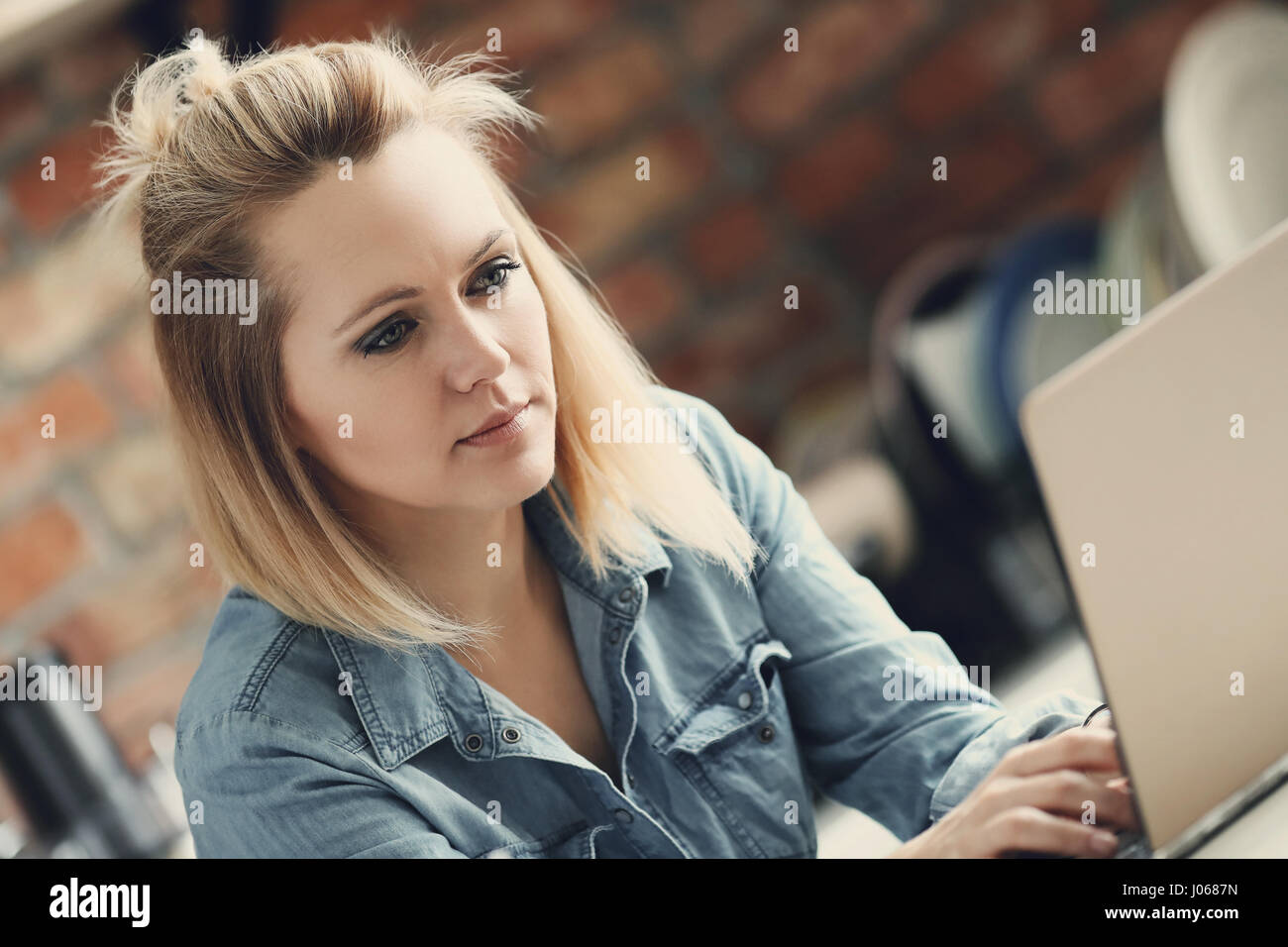 Woman at home Stock Photo - Alamy