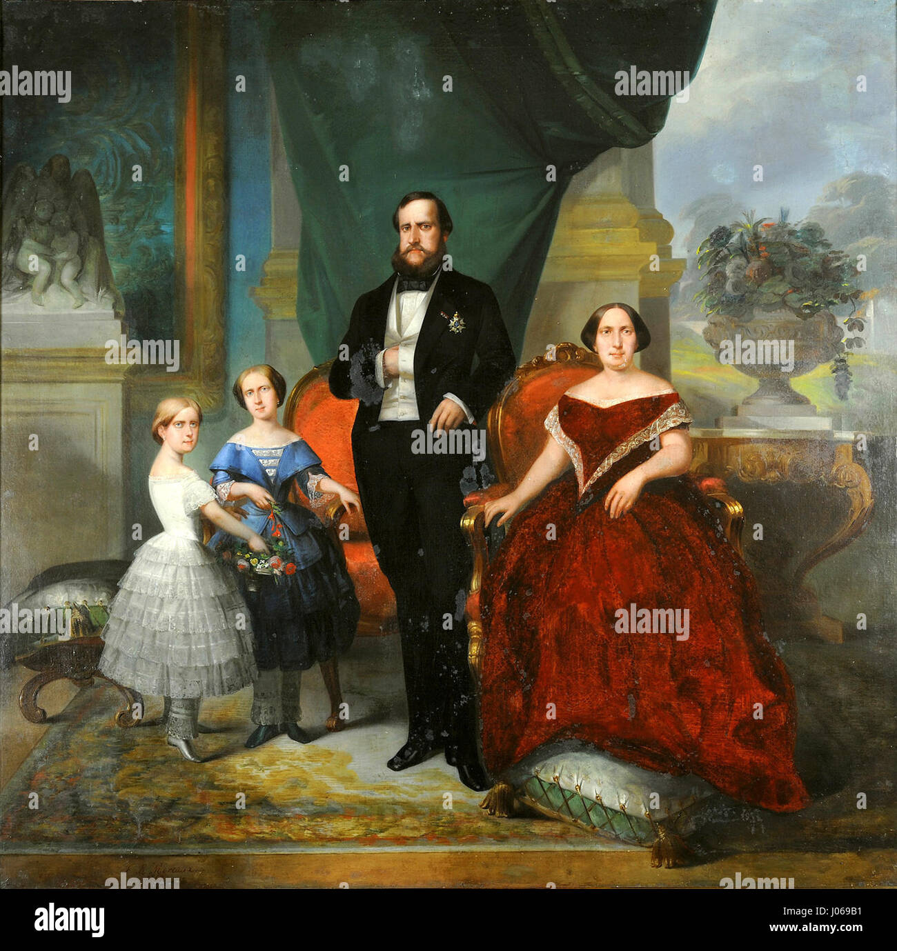 François-René Moreaux's 1857 portrait depicts Emperor Pedro II of ...