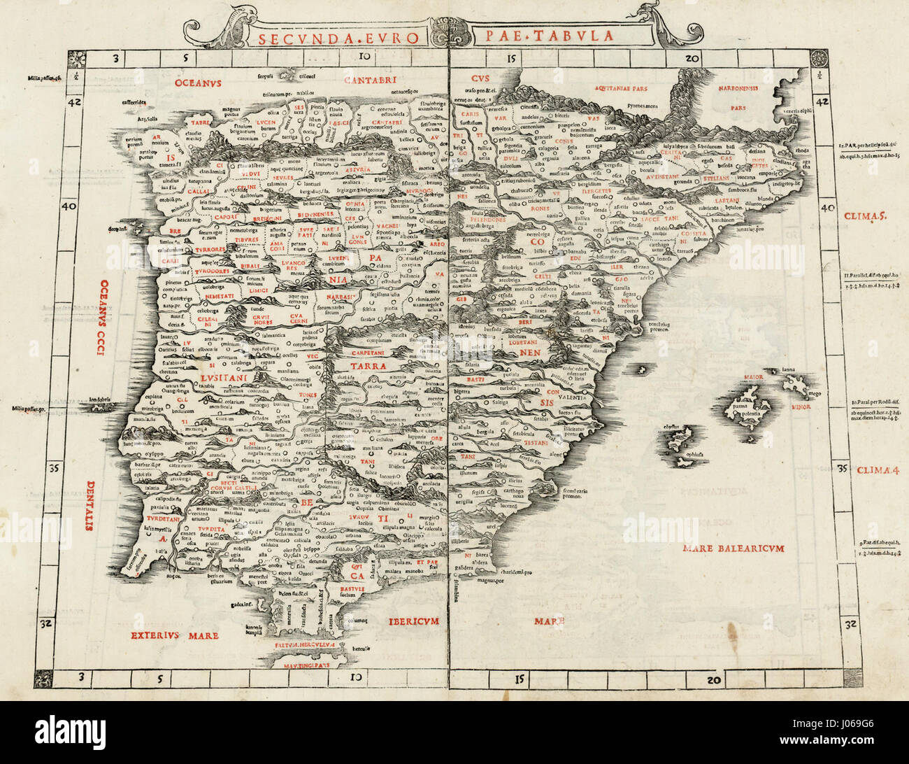 'Secunda Europae Tabula' by Bernardus Sylvanus is a historical map of ...
