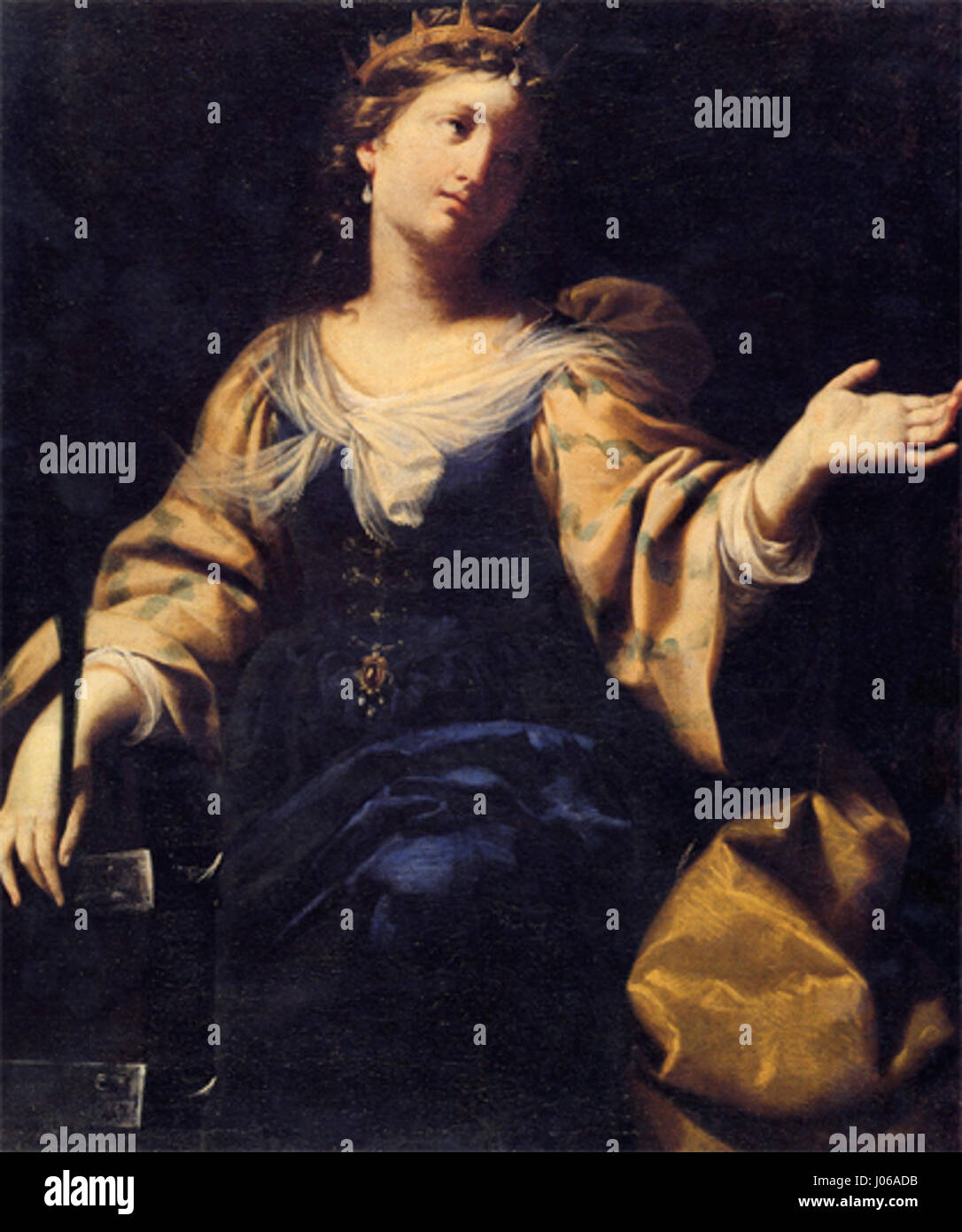 'Santa Catalina de Alejandría,' painted in 1665 by PN Bolonia, depicts ...