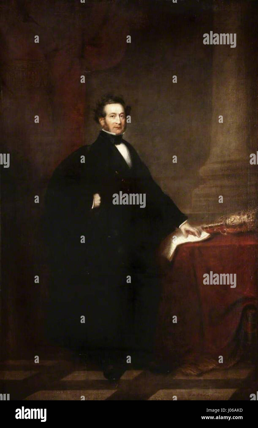 This portrait by Thomas Henry Illidge captures Sir Joshua Walmsley, the ...