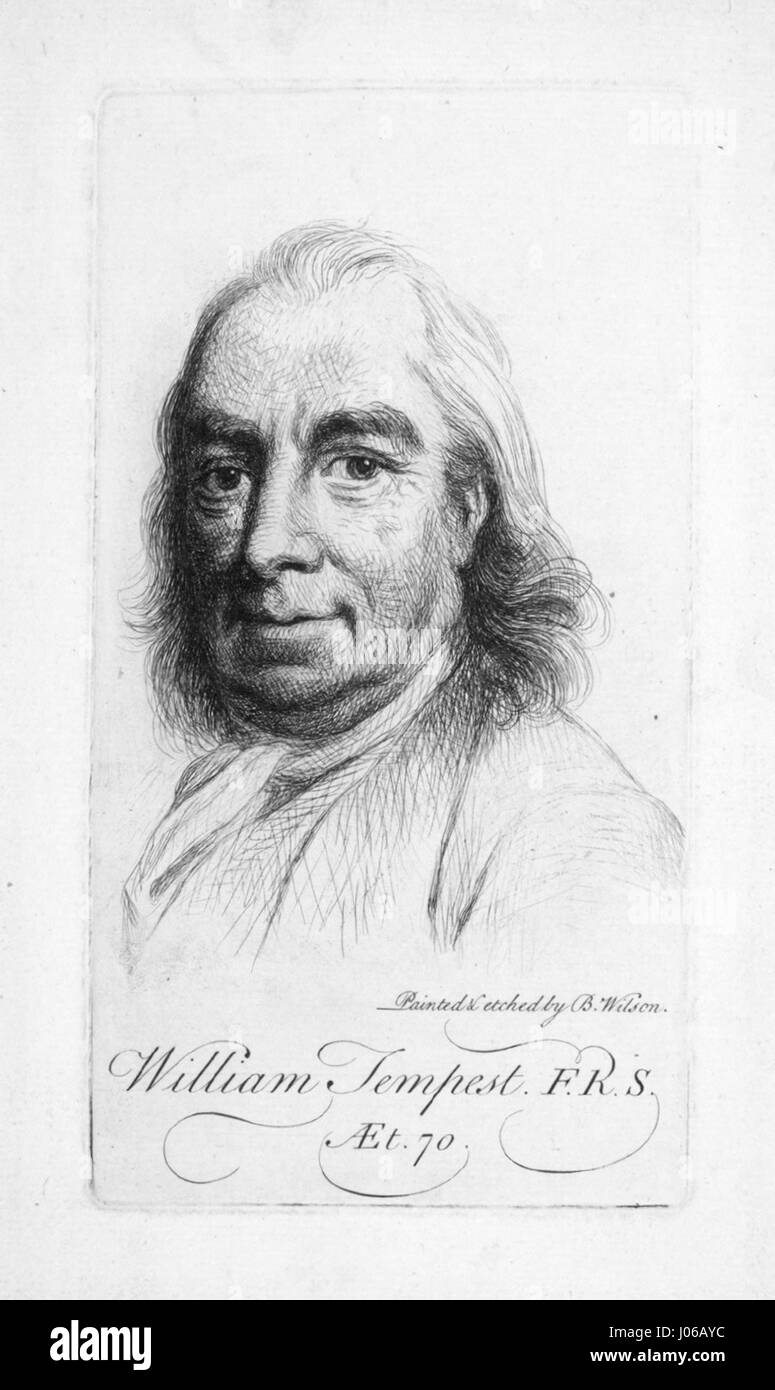 The portrait of William Tempest by Benjamin Wilson portrays the figure ...