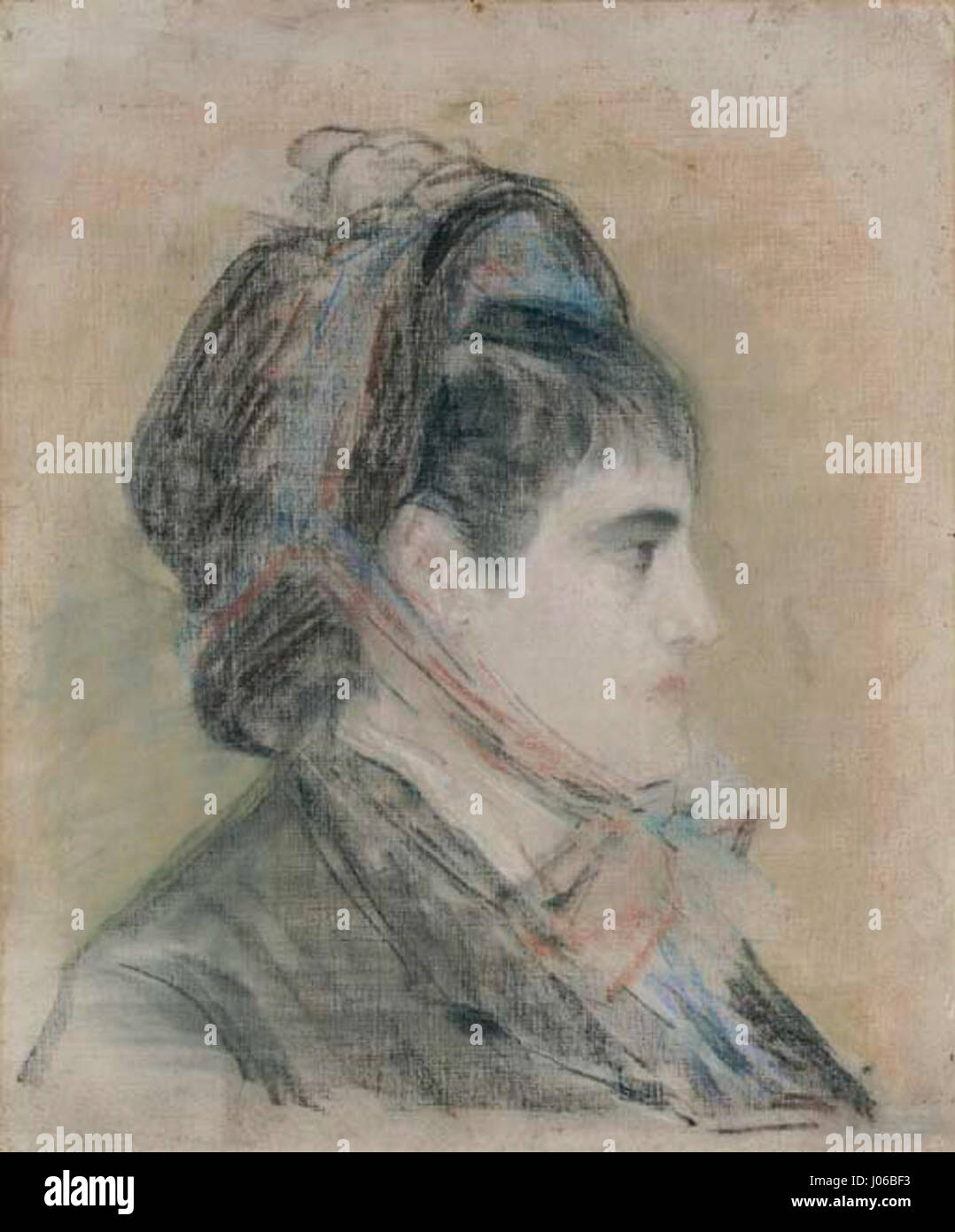 This portrait by Édouard Manet, 'Mme Jeanne Martin en chapeau capote ...