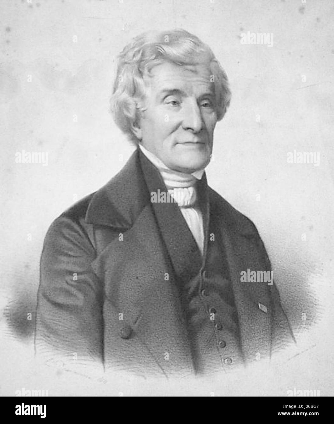 A portrait of Charles Gabriel Lemerchier, a French artist, known for ...