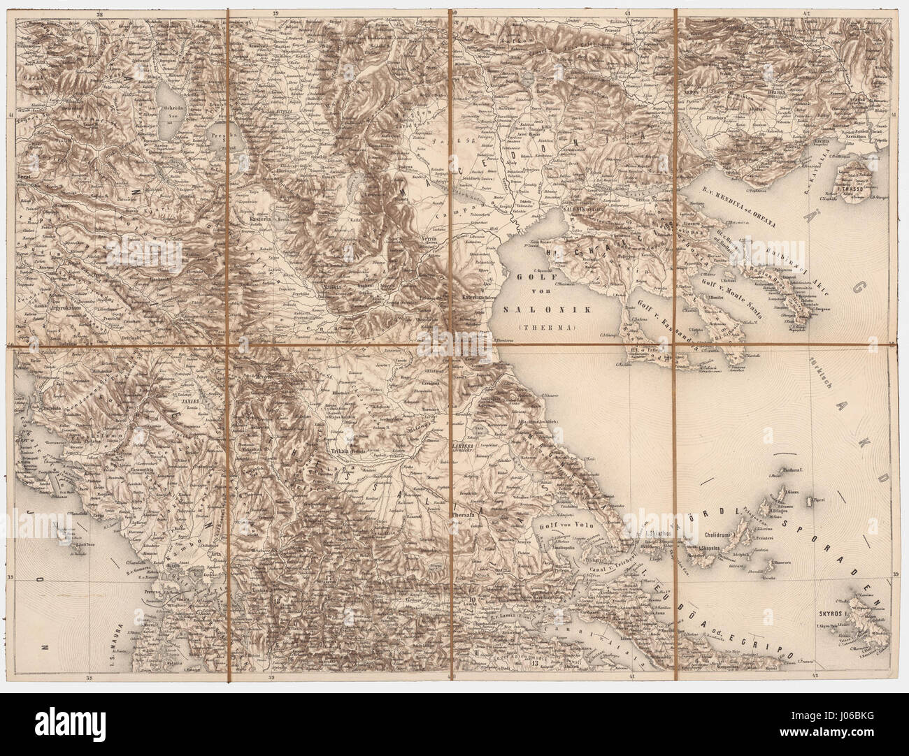 This map illustrates the northern regions of Greece, specifically ...