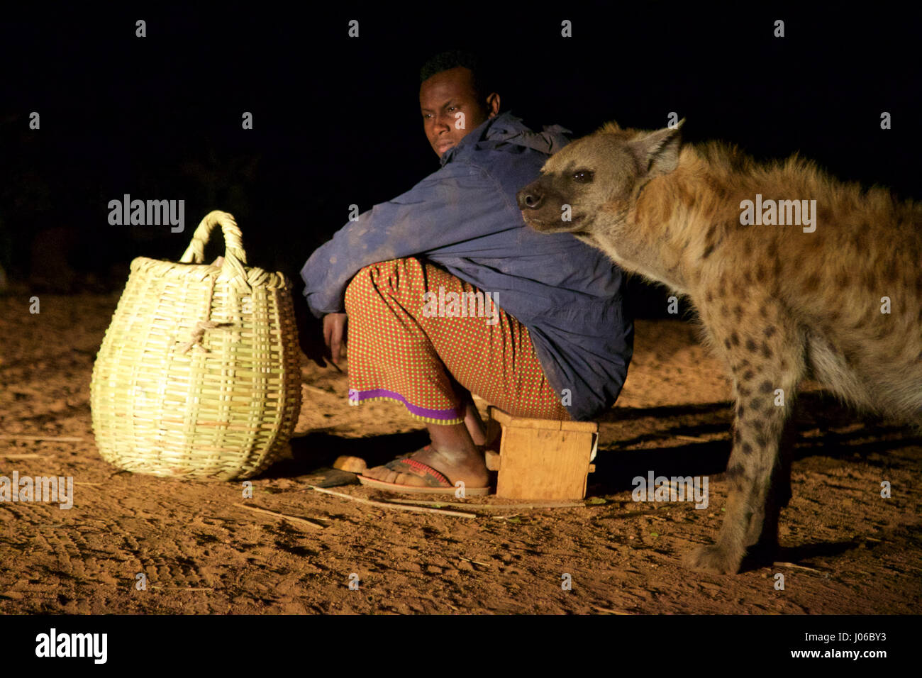 HARAR, ETHIOPIA: New 'Hyena Man' Abbas Saleh with a hyena. MEET the ...