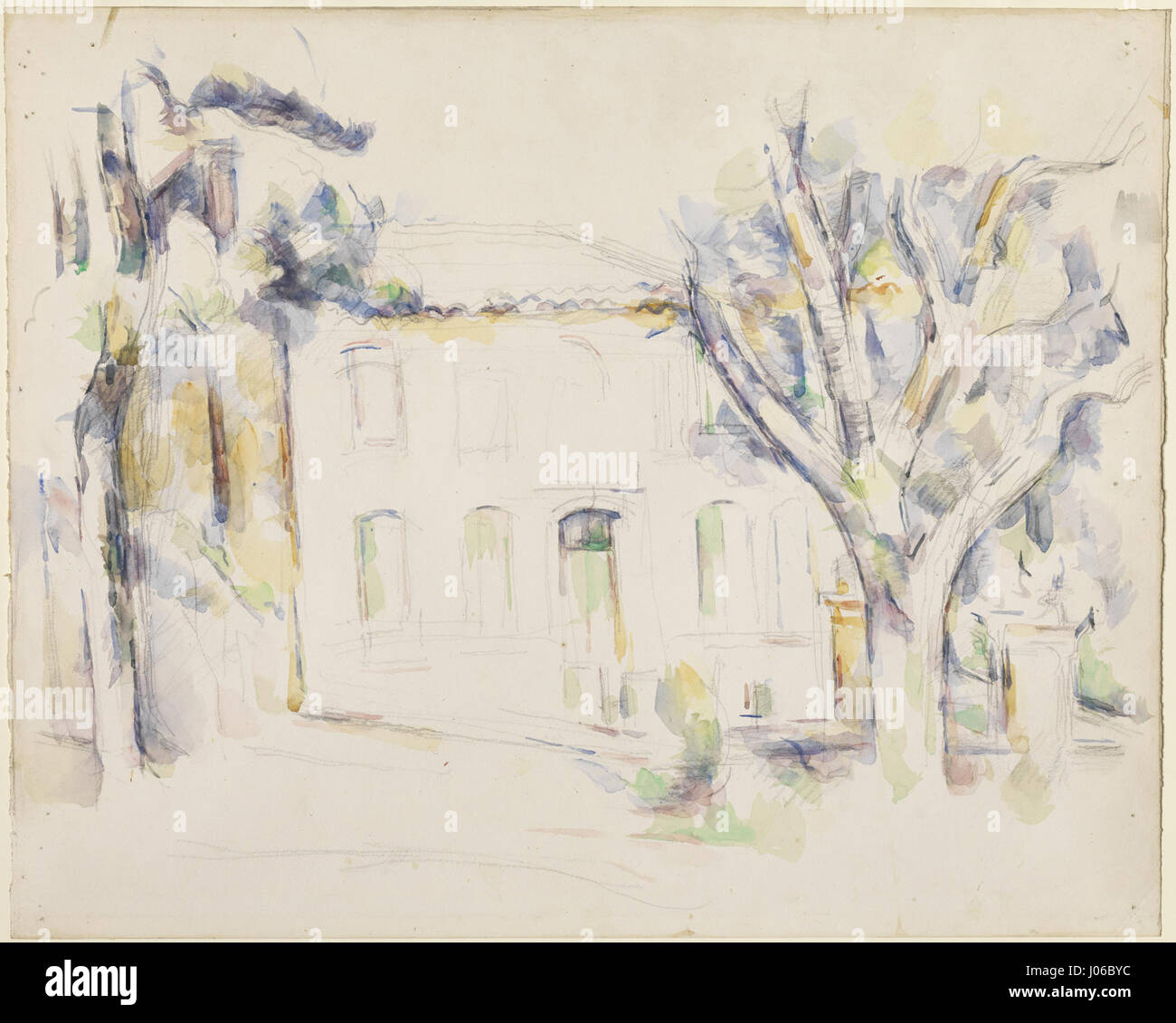 Paul Cézanne’s 'House in Provence' (1890) depicts a simple house set in ...