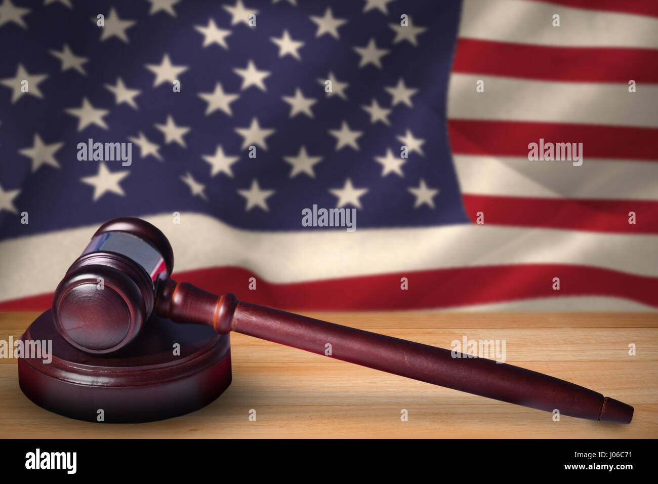 Hammer and gavel against 3d united states of america flag Stock Photo ...