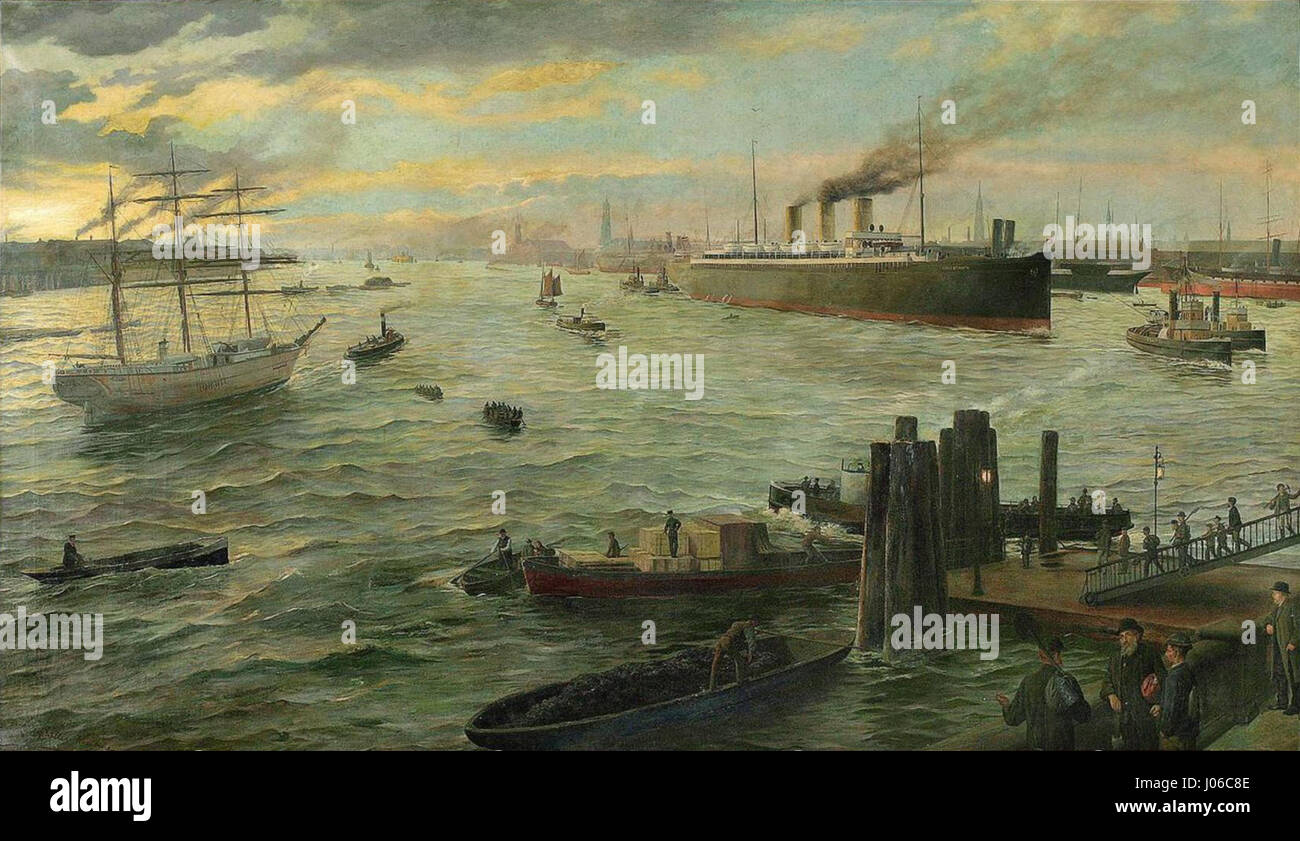 Hamburg port 19th century hi-res stock photography and images - Alamy
