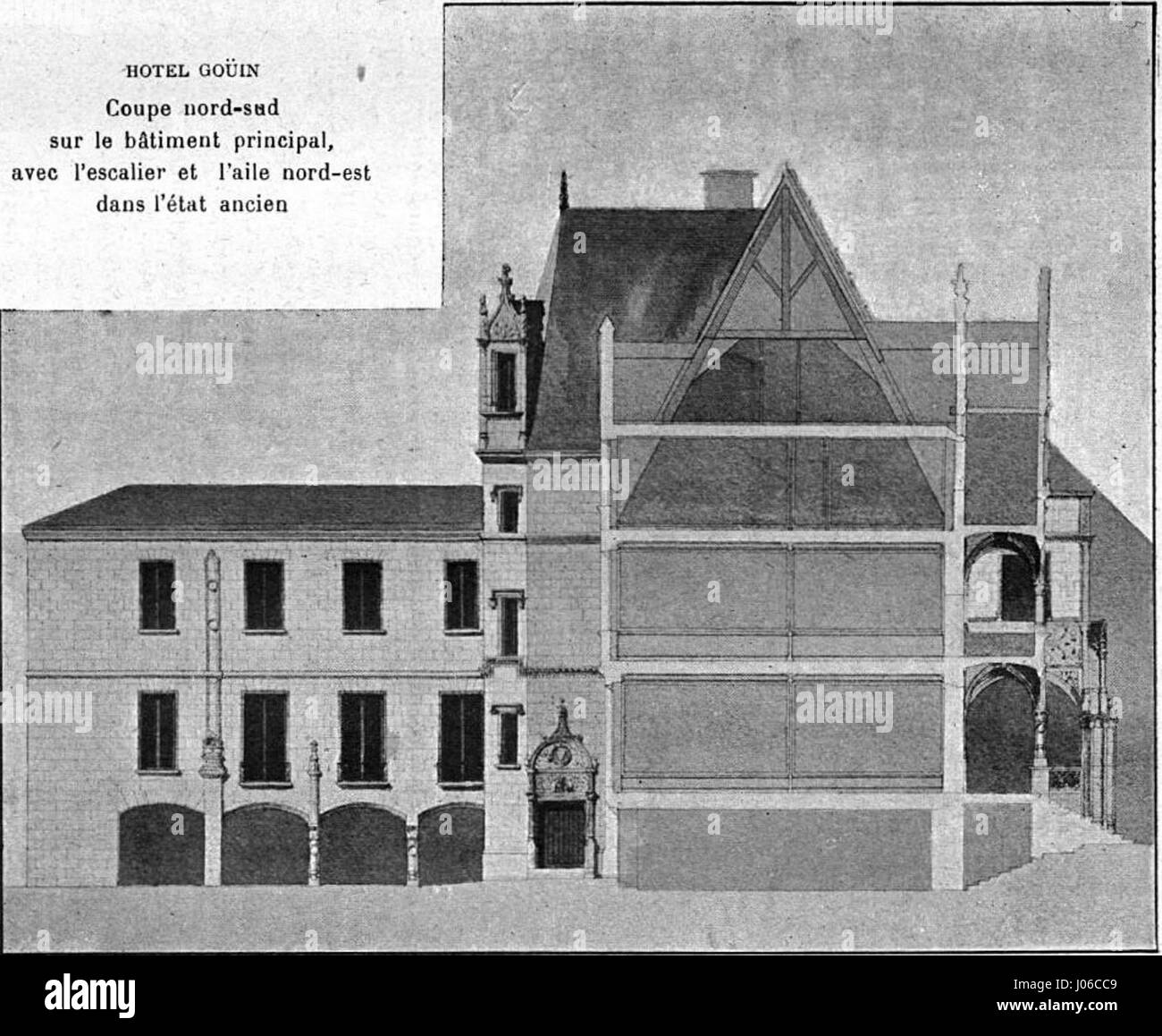 The 'Coupe hôtelgouin' painting showcases a serene scene set in an old ...