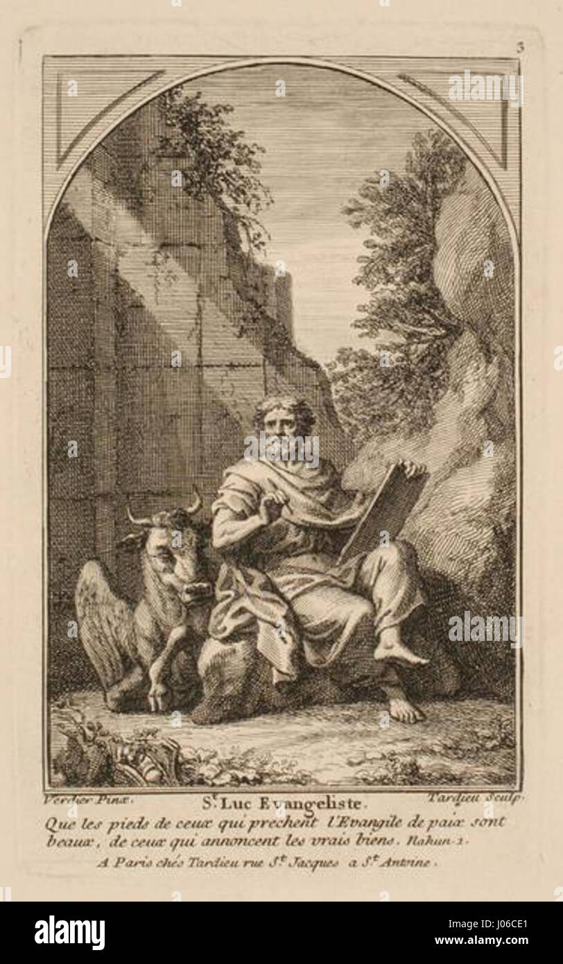 Les évangélistes - Saint Luc - by Tardieu Stock Photo - Alamy