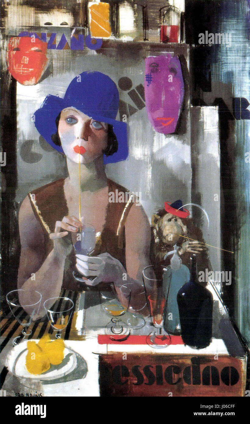 Aba-Novák Laura's 1930 artwork captures the elegance and formality of ...