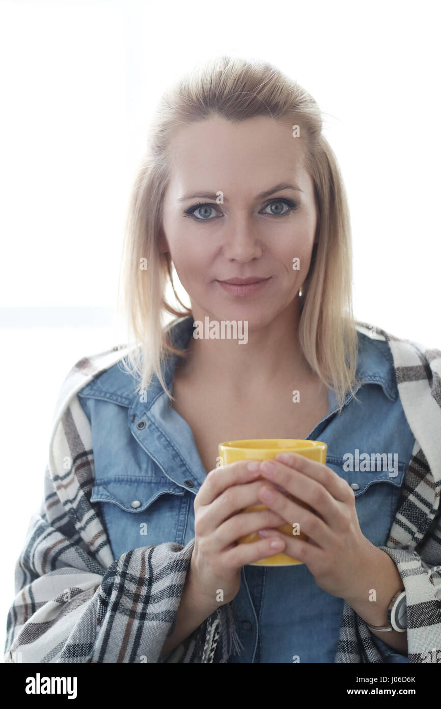 Woman at home Stock Photo - Alamy