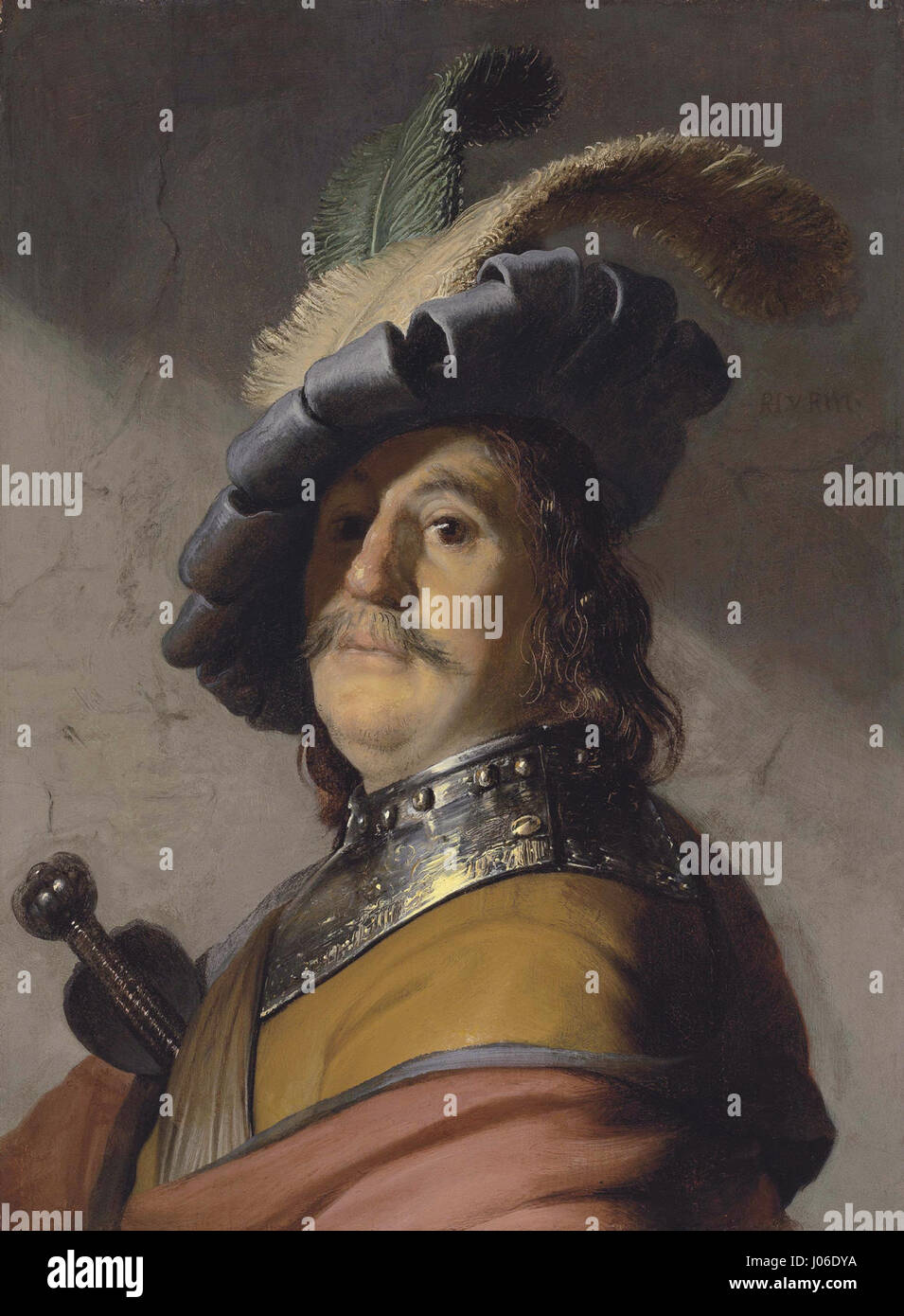 Rembrandt's *A Man in a Gorget and Cap* (1626–1627) is a portrait ...