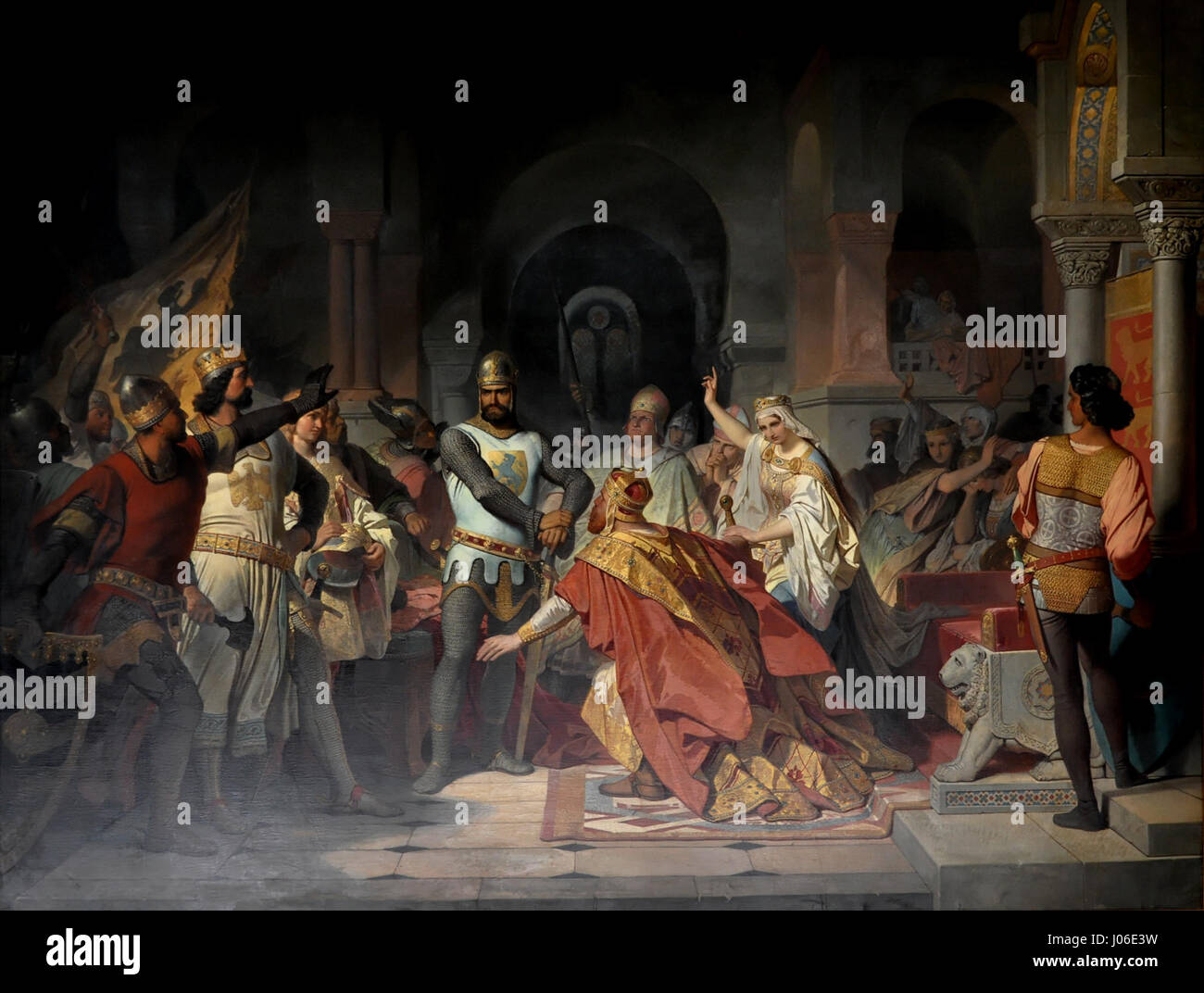Philipp Foltz's painting depicts Emperor Frederick Barbarossa and Duke ...