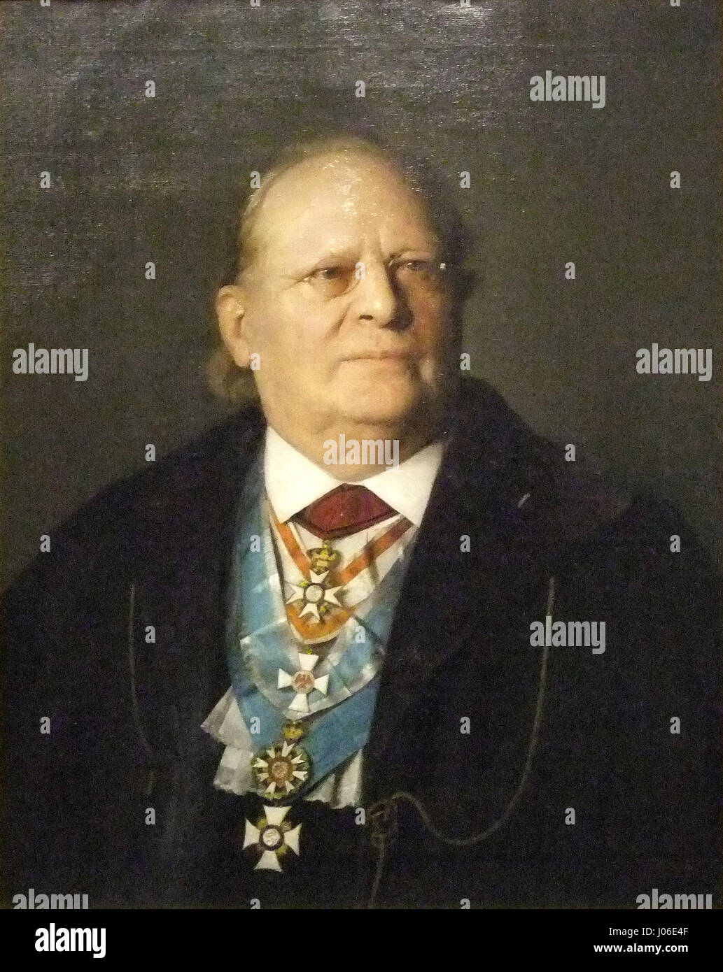 This portrait by E. Hofmeister depicts Prof. Gustav von Mandry, a ...