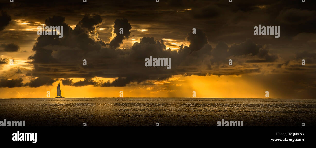 BLACK RIVER, MAURITIUS: A JAW DROPPING shot of a 55-foot long catamaran ...