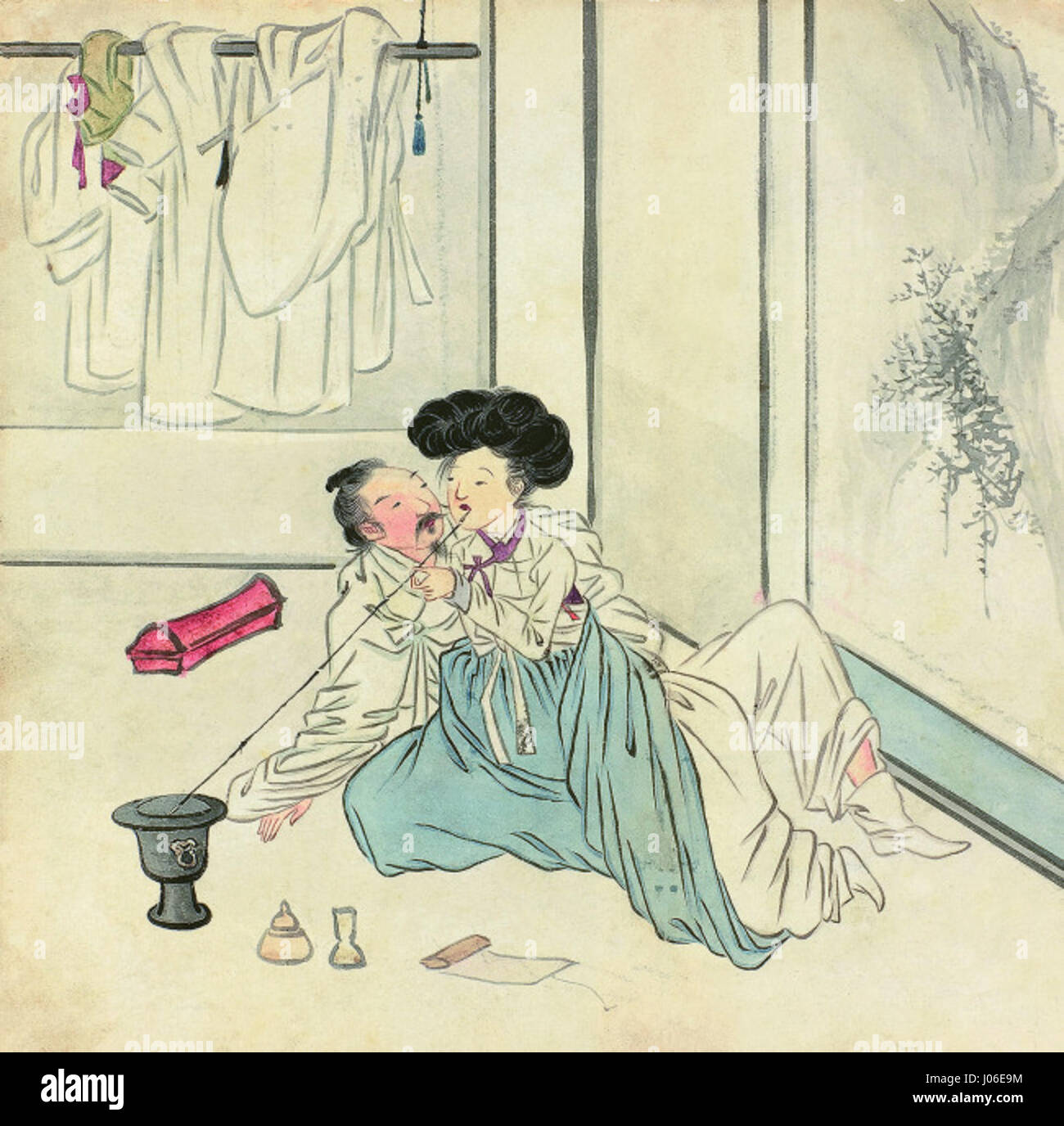 This is a representation of a Korean script title, which, when ...