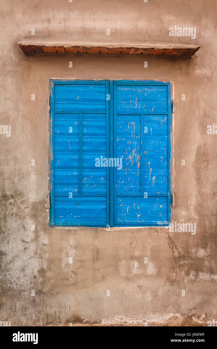 Blue colored window Stock Photo - Alamy