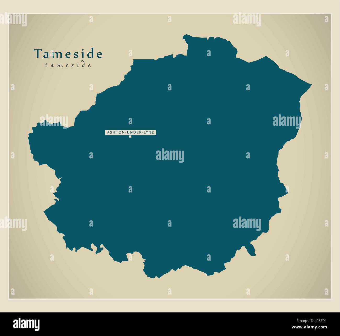 Tameside map hi-res stock photography and images - Alamy