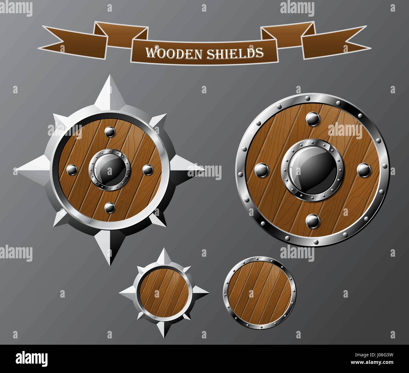 Realistic set wooden sign Stock Vector Images - Alamy