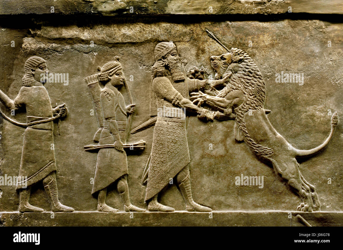 King ashurbanipal, lion hunt hi-res stock photography and images - Alamy