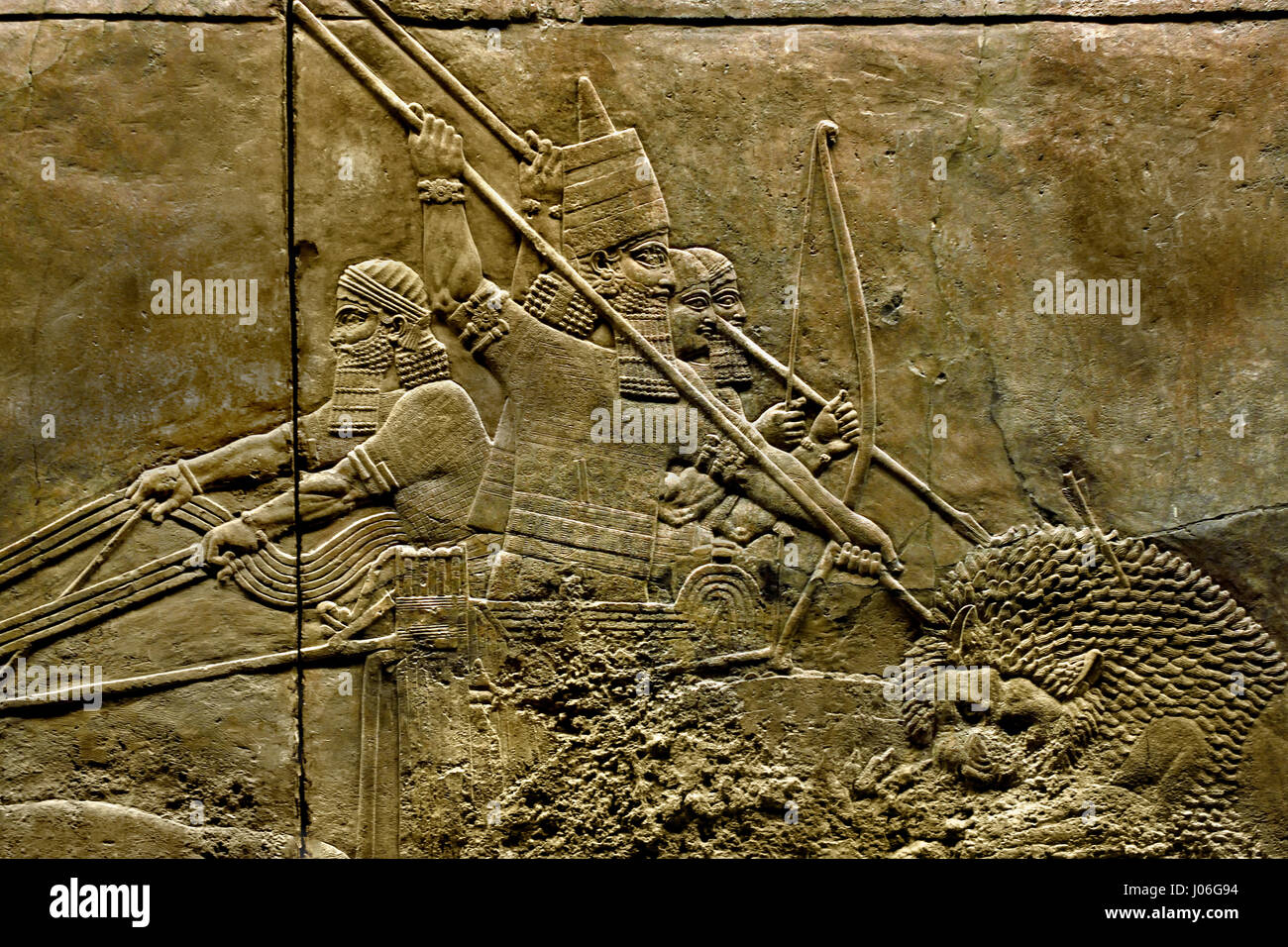 The Royal Lion hunt of King Assurbanipal from the North Palace of ...