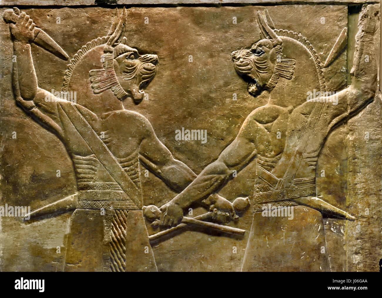 Relief North Palace of Nineveh Mesopotamia Iraq Assyria Protective ...