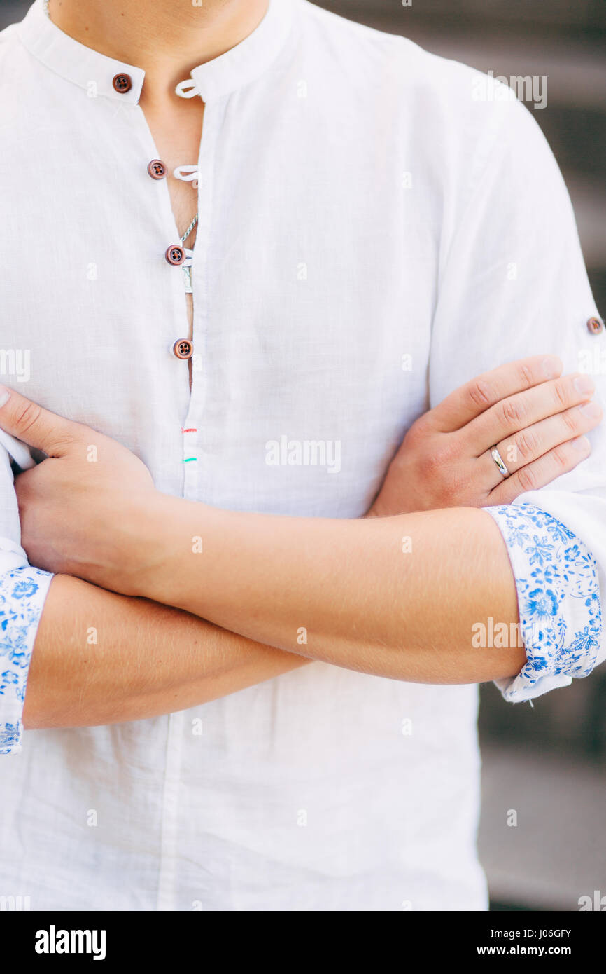 Person laughing hands on chest hi-res stock photography and images - Alamy