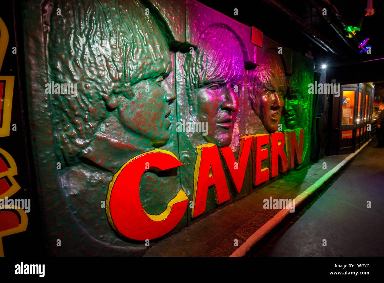 World famous The Cavern Club in Matthew Street where the Beatles played ...