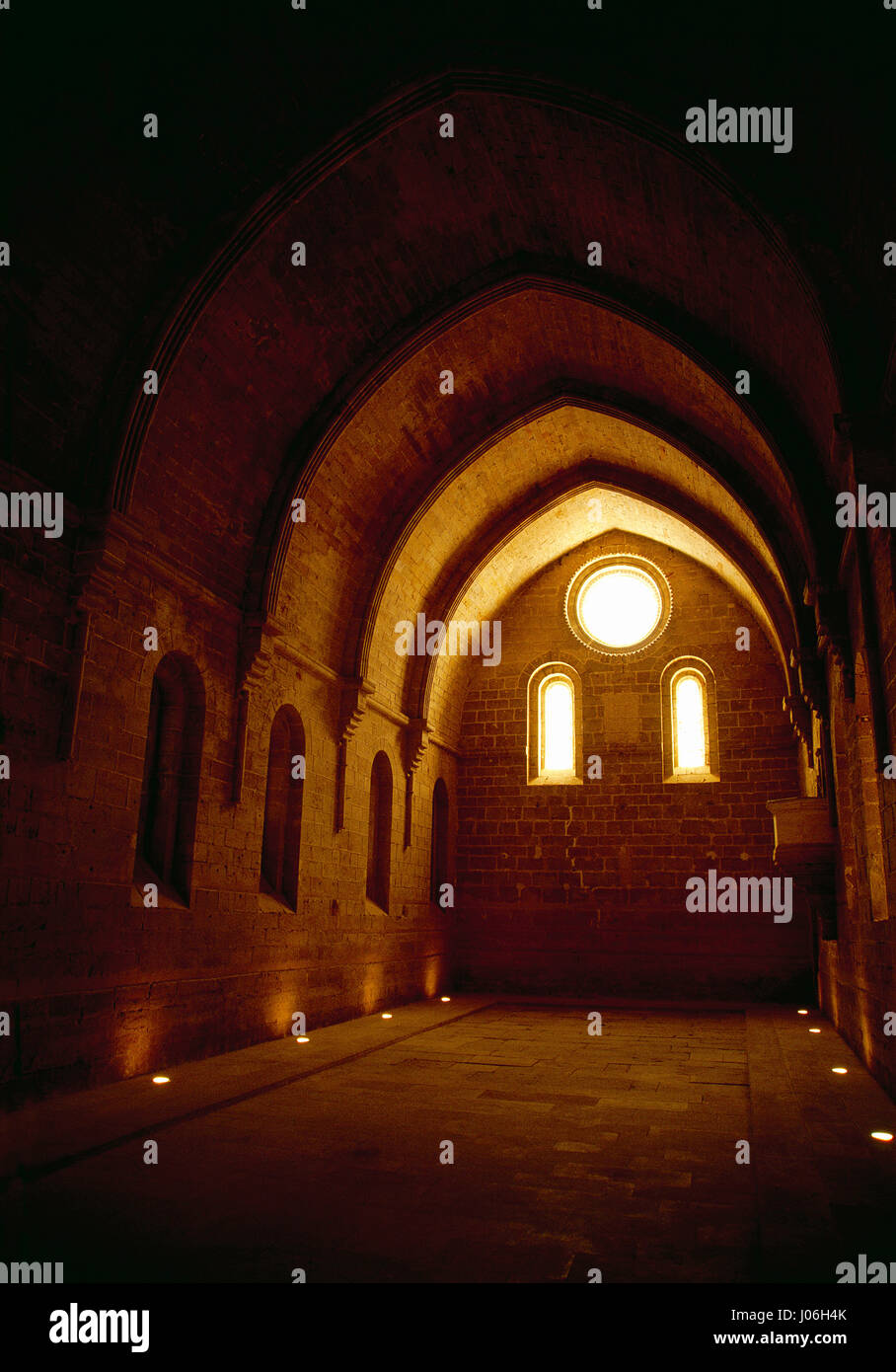 Refectory. Monastery of Rueda, Escatron, Zaragoza province, Aragon ...