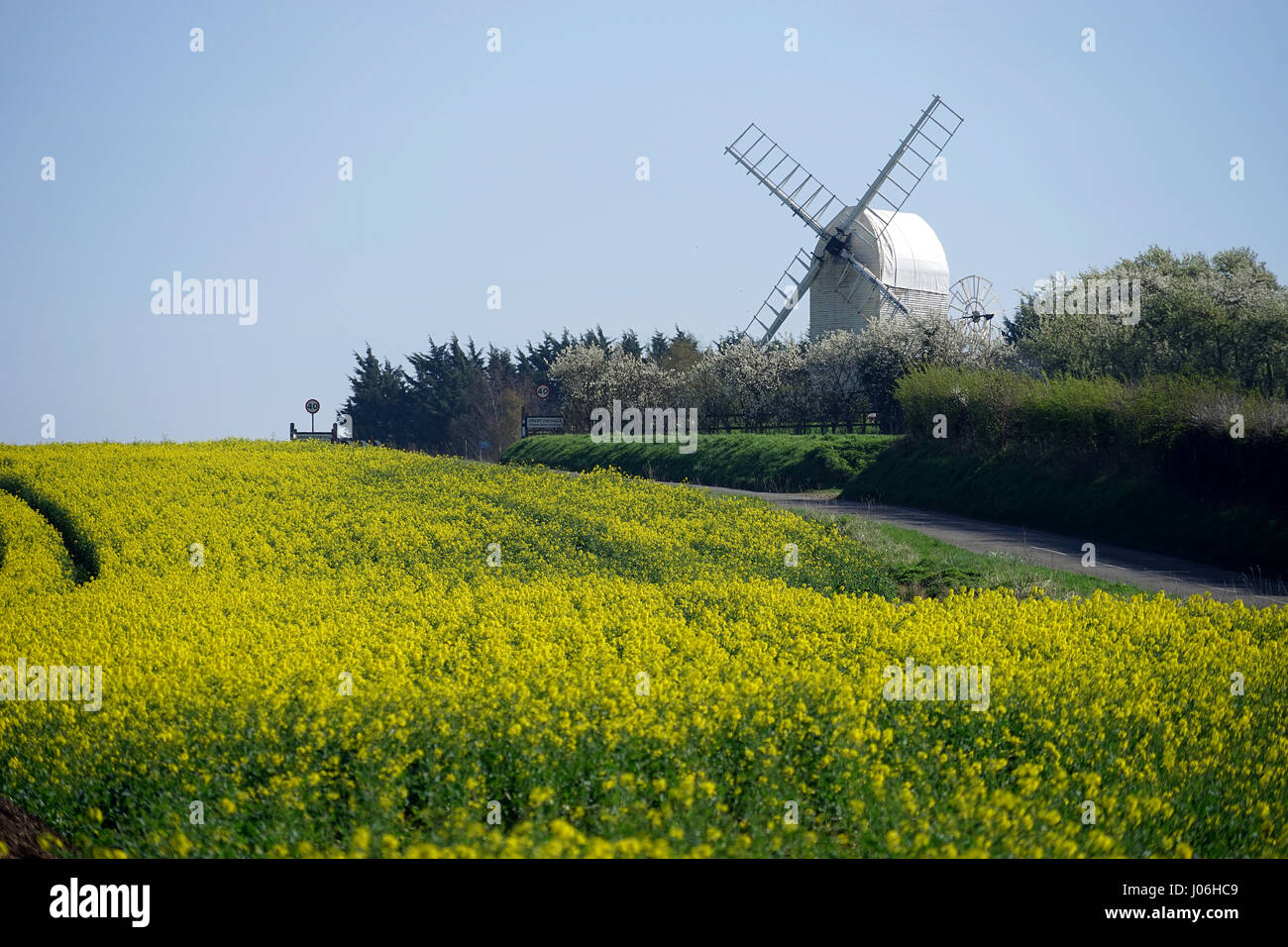 The windmill at Great Chishill Stock Photo - Alamy