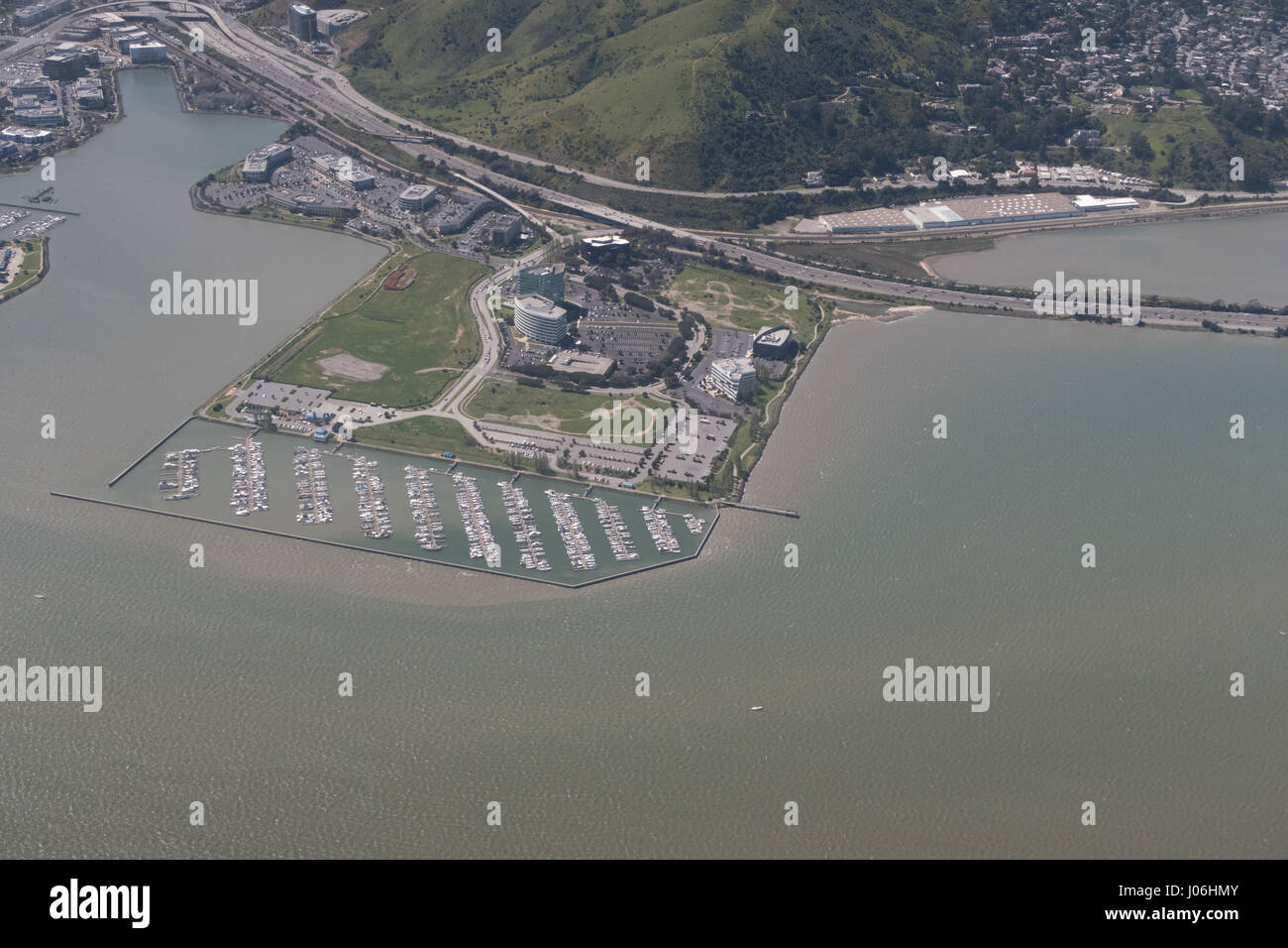 Overhead view of SFO airport and surrounding area Stock Photo - Alamy