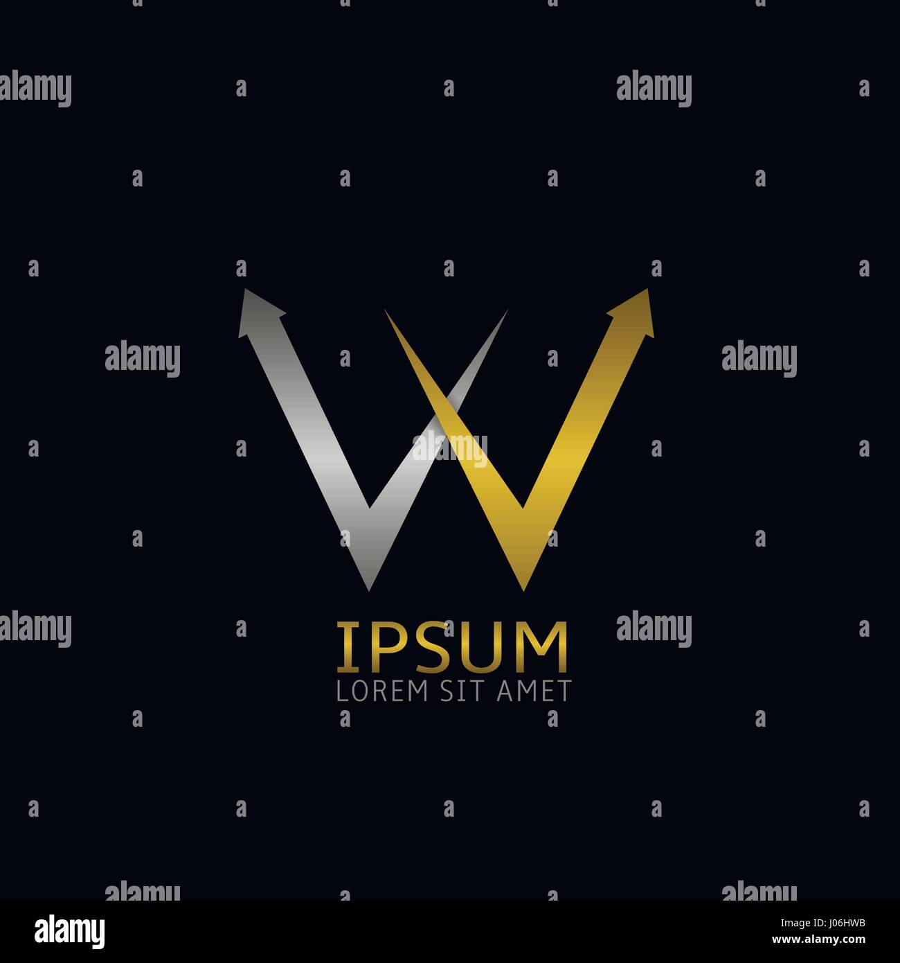 Two W letters logo Stock Vector Image & Art - Alamy