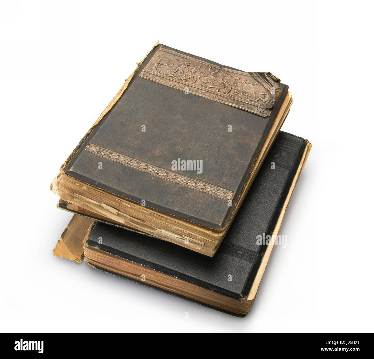 old book with an engraving, isolated on white background Stock Photo ...