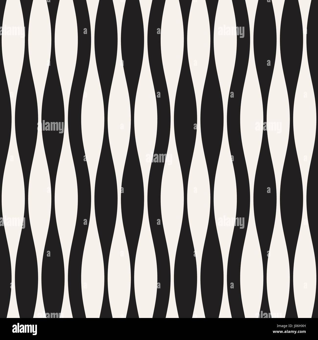 Wavy stripes vector seamless pattern. Retro wavy texture. Geometric ...
