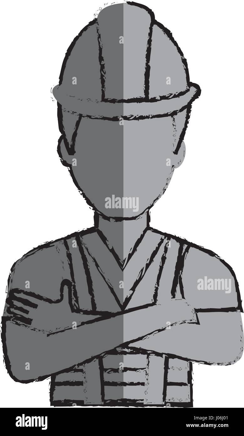 construction worker avatar character vector illustration design Stock ...