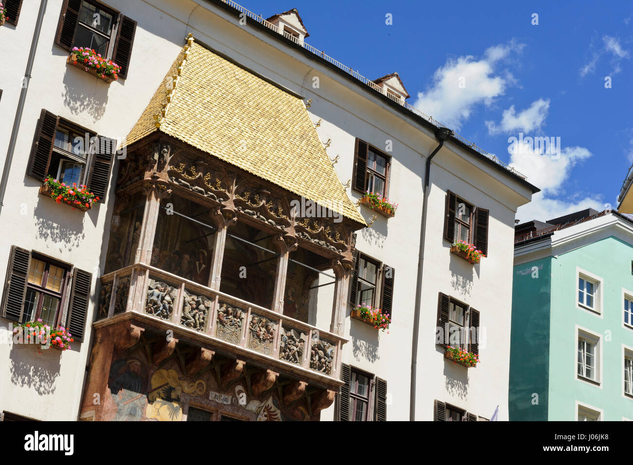 The historic Golden Roof building, Old Town, Innsbruck, Austria Stock ...