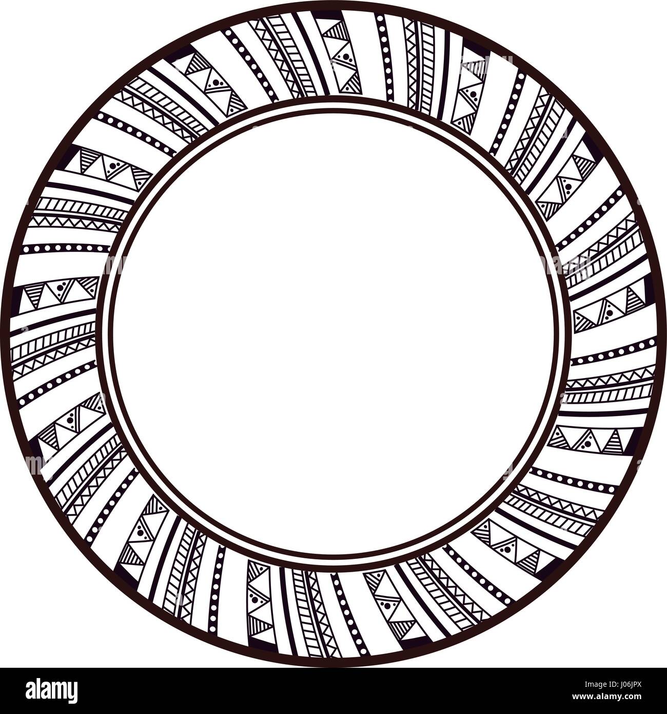 boho circular frame icon vector illustration design Stock Vector Image ...