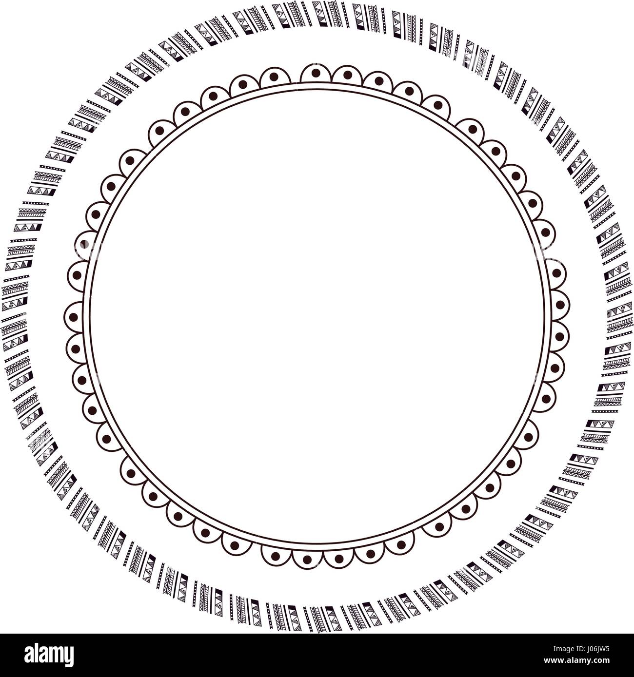 boho circular frame icon vector illustration design Stock Vector Image ...