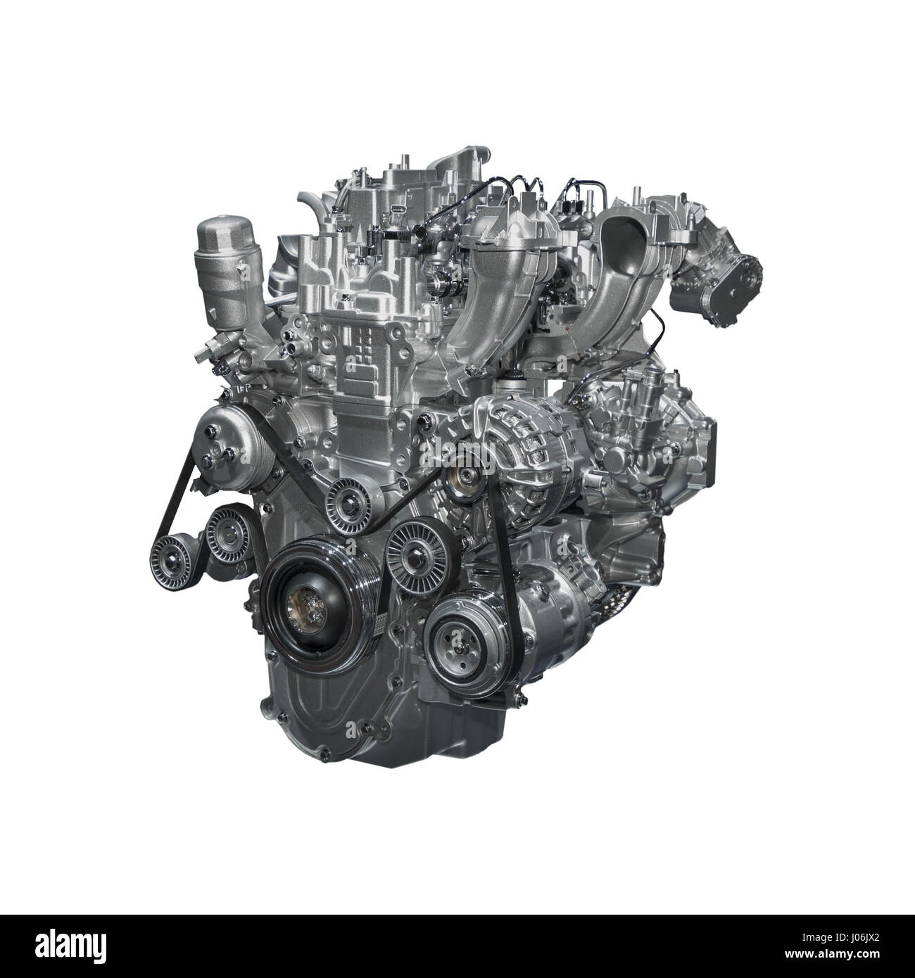 Car engine. Concept of modern car engine isolated on white background ...