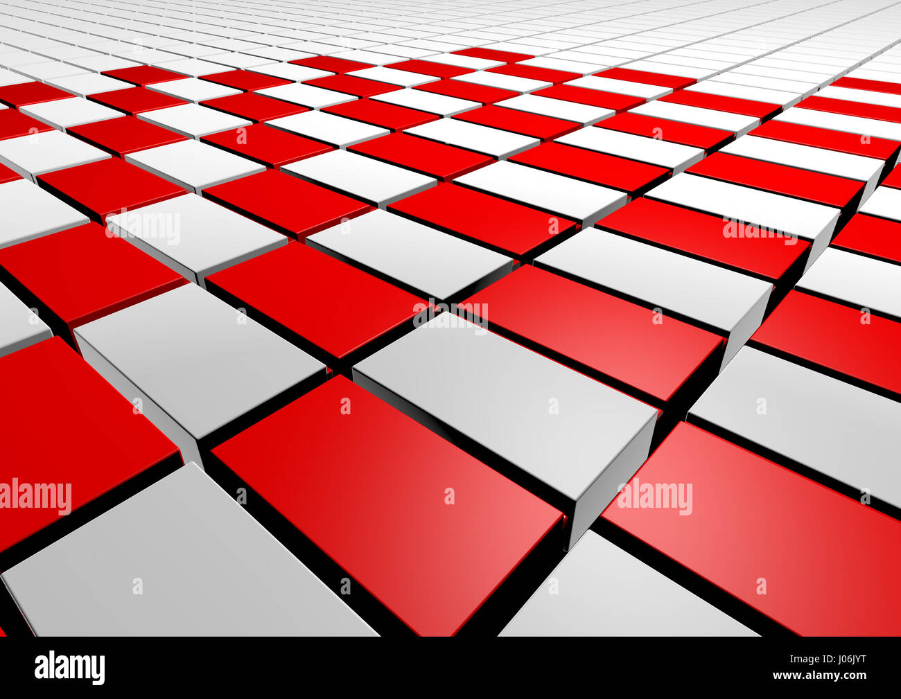 Abstract 3d illustration of cubes with red and white cubes Stock Photo ...