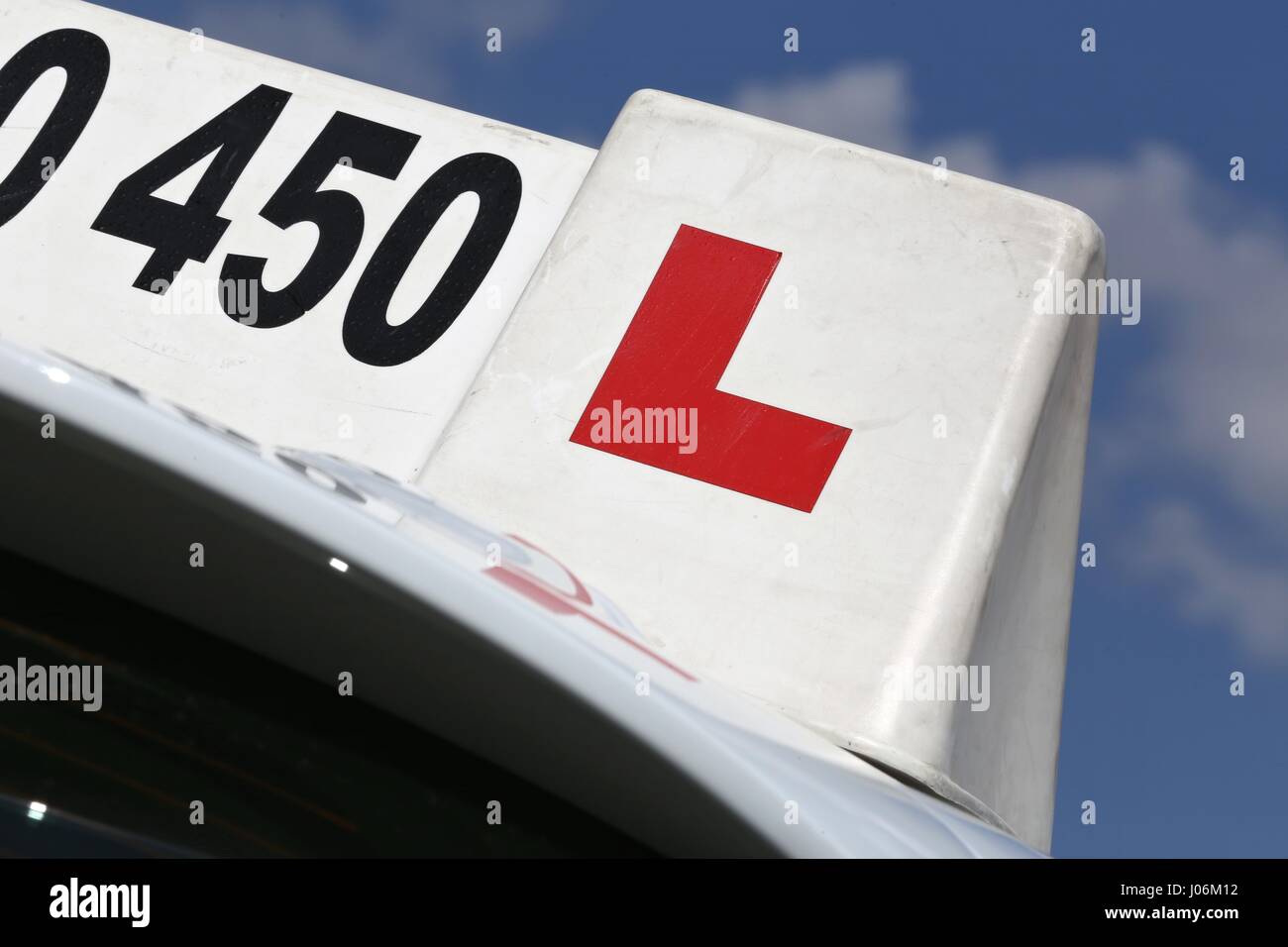 British driving school car sign Stock Photo - Alamy