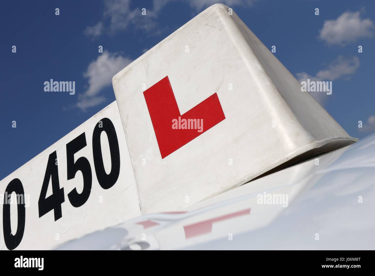 British driving school car sign Stock Photo - Alamy