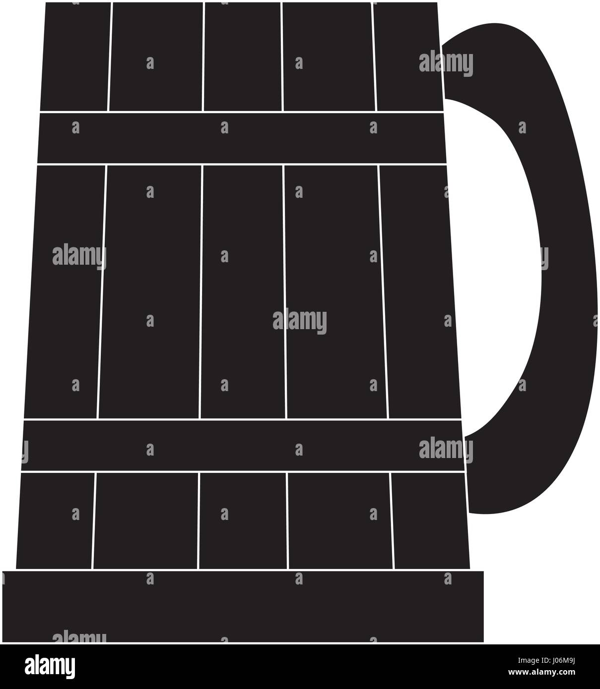 beer in wooden jar Stock Vector Image & Art - Alamy