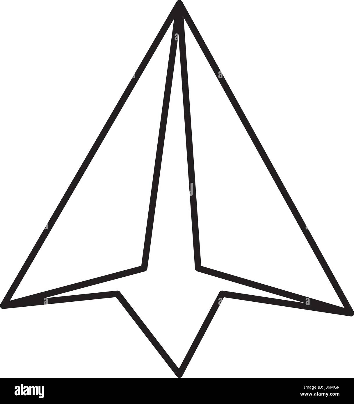Paper airplane symbol start Black and White Stock Photos & Images - Alamy