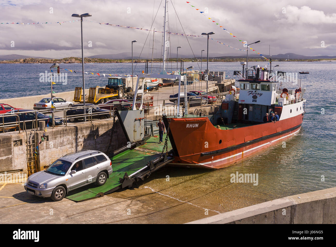 ARAN ISLAND, DONEGAL, IRELAND - Ferry terminal at Leabgarrow, on ...